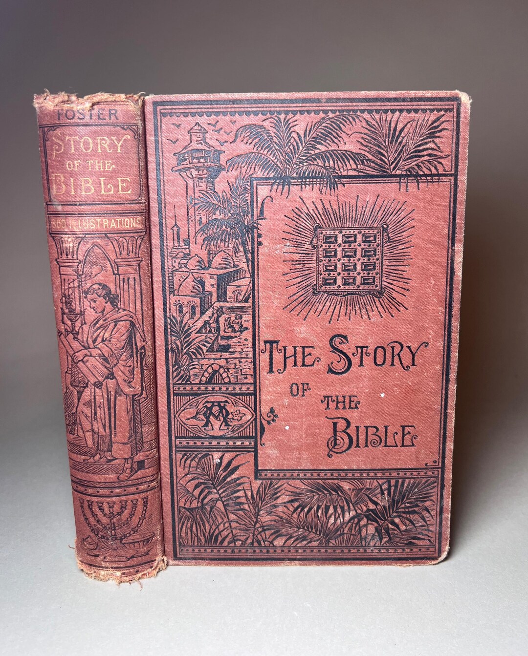 1884 RARE Antique Religious Book the Story of the Bible Hardcover ...