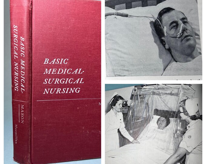 1962 RARE Vintage Medical Book Basic Medical Surgical Nursing Nurse ...