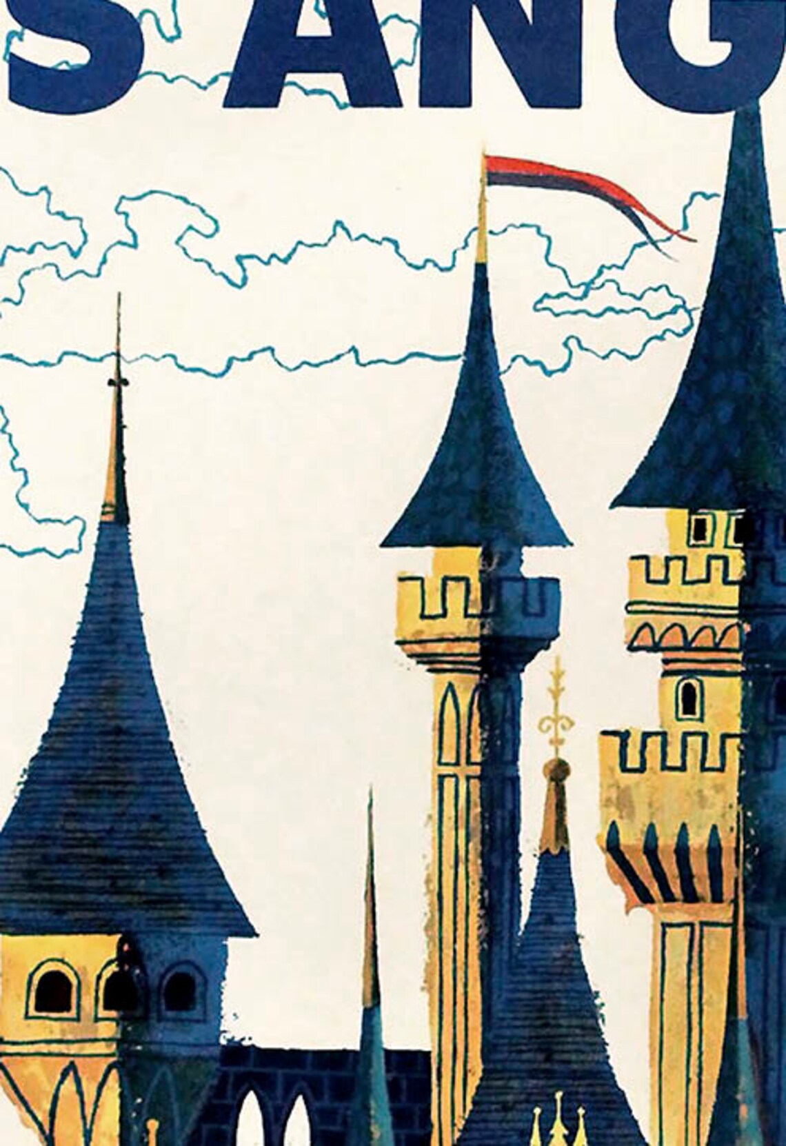 Vintage Disney Print Disneyland Print Disney Poster Los - Etsy