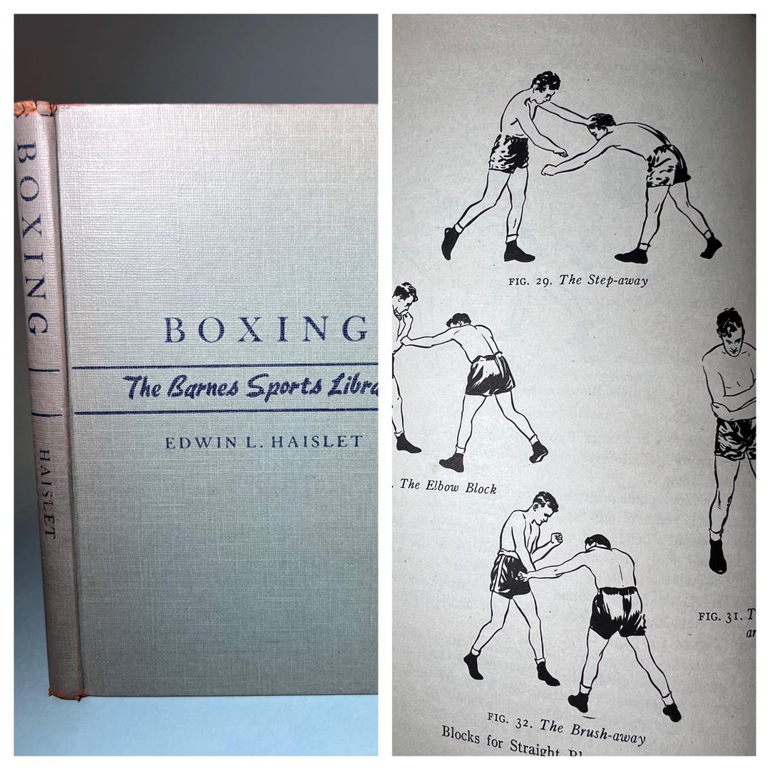 1940s RARE Antique Boxing Book Illustrated Book Antique Sports Boxer ...