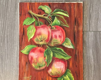 Apple painting | Etsy