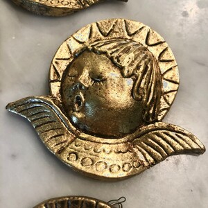 Vintage Gold Florentine Angel Ornaments From Italy - Etsy