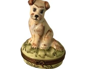 Limoges Dog Trinket Boxes - Etsy