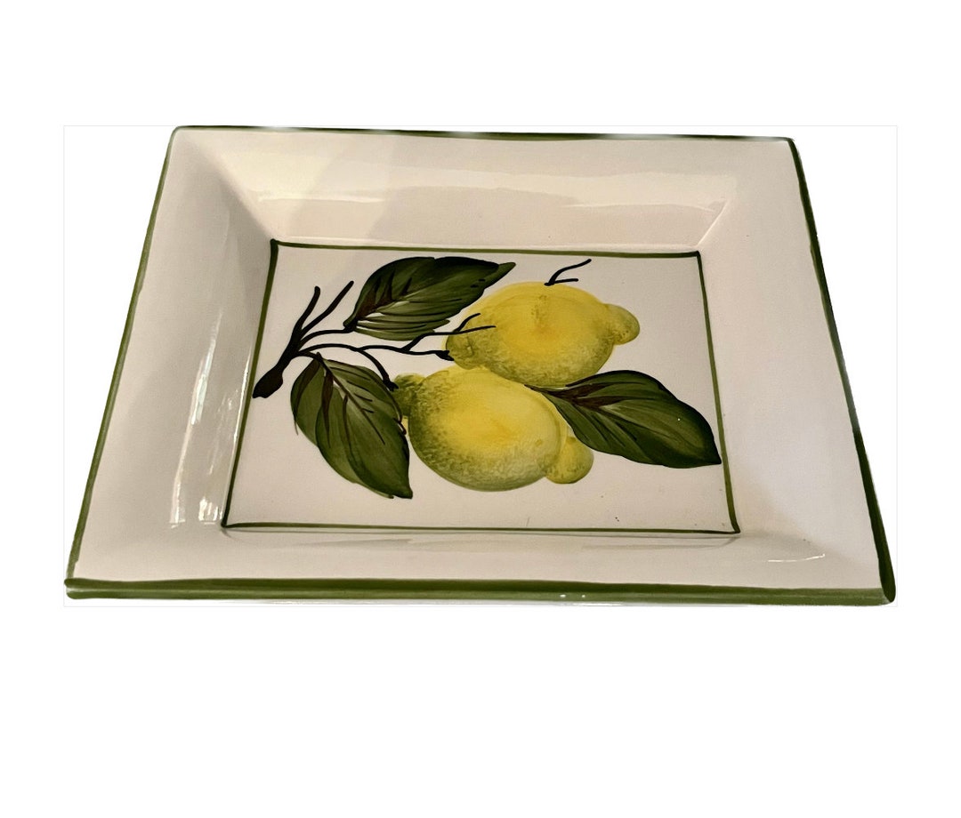 Hand Painted Lemon Pottery Dish Made in Italy - Etsy
