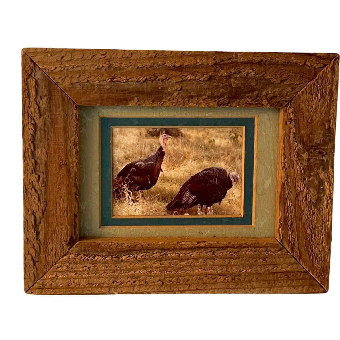 Rustic Wood Frame Wild Turkey Photograph Thanksgiving Decor - Etsy