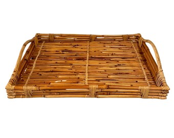 Vintage Bamboo Tray - Etsy