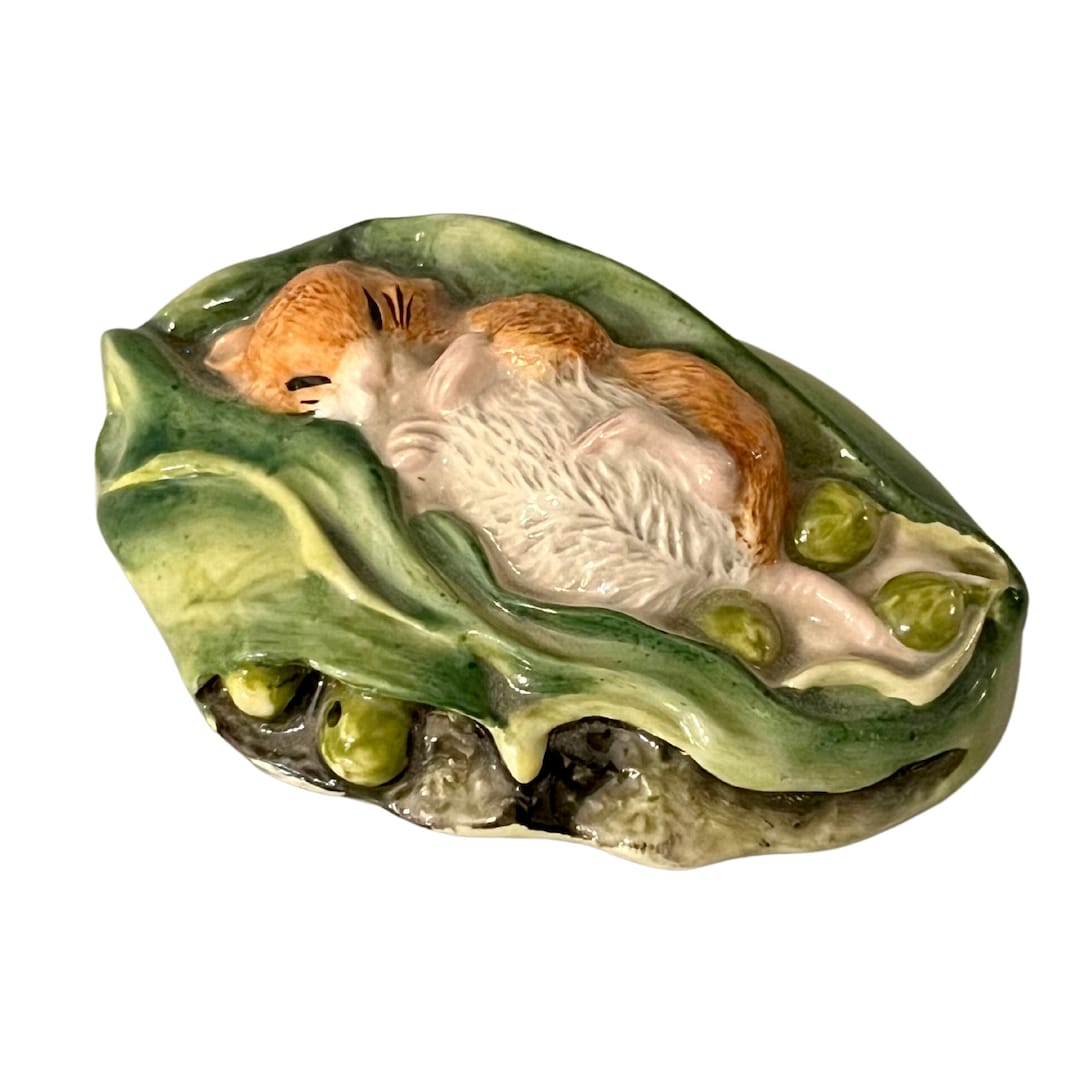 Vintage Timmie Willie Sleeping Beatrix Potter Figurine Pea in a Pod - Etsy
