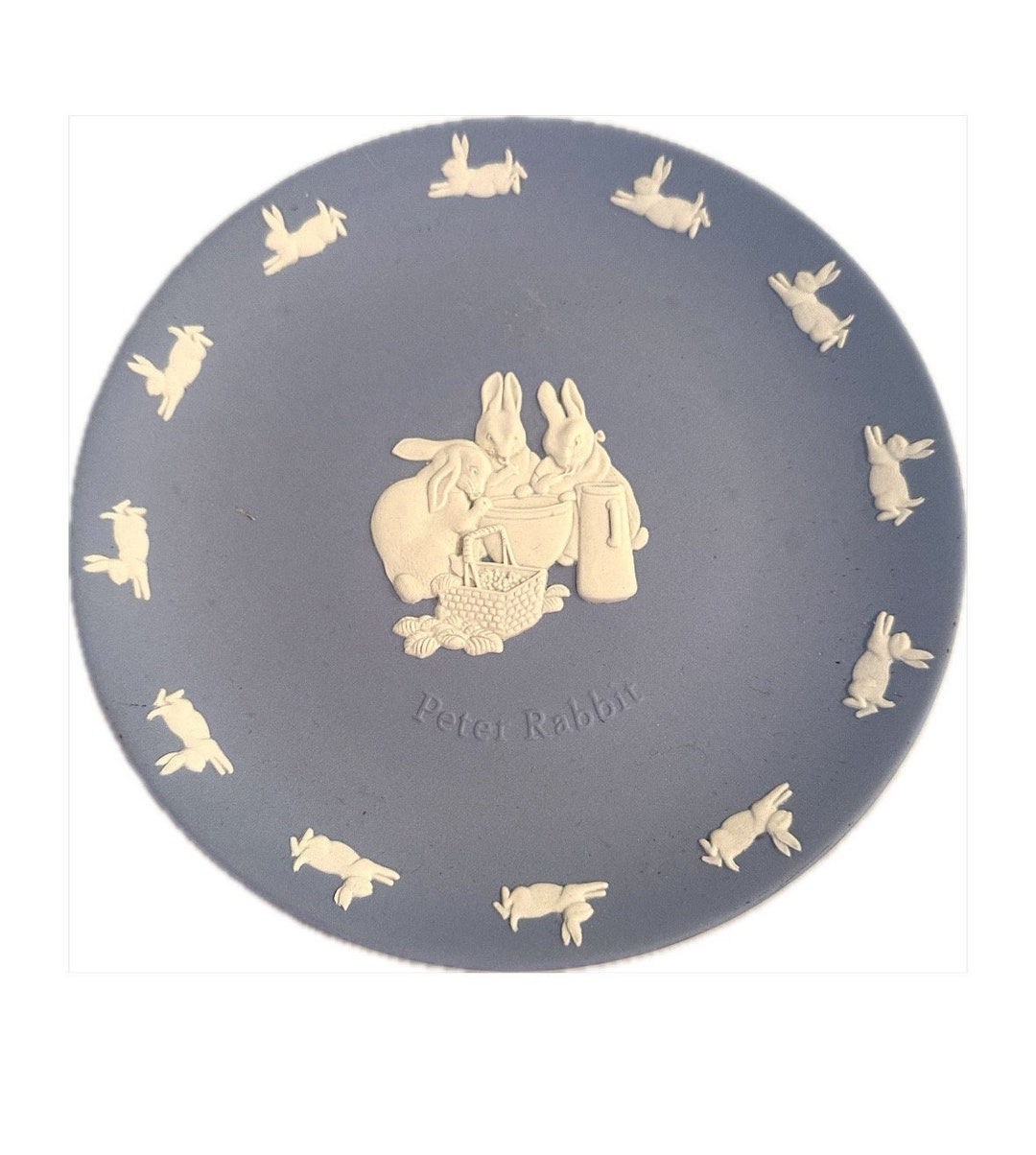 Wedgwood Blue Jasperware Peter Rabbit Plate Made in England - Etsy