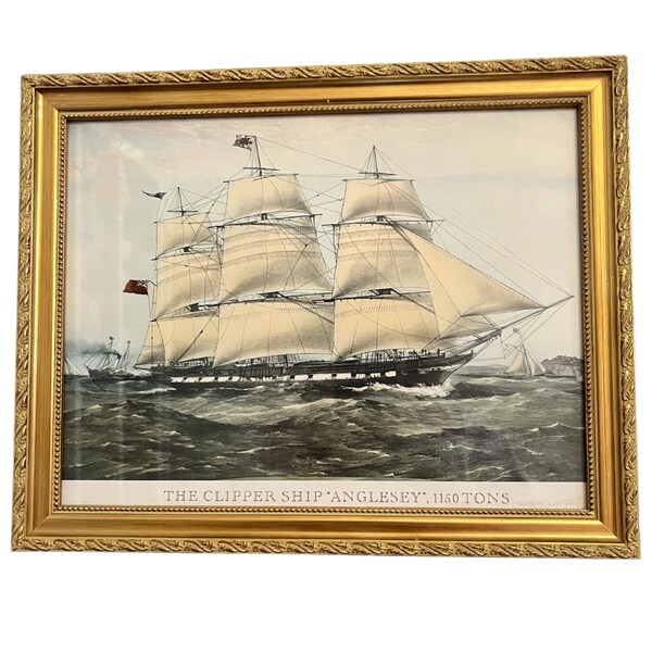 Gold Clipper Ship - Etsy