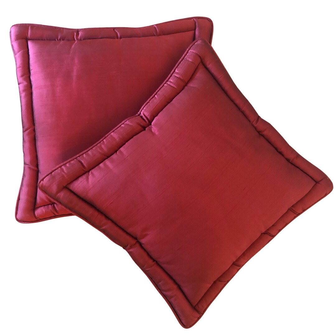 Raw Silk Raspberry Throw Pillows, Silk Magenta Pillow - Etsy