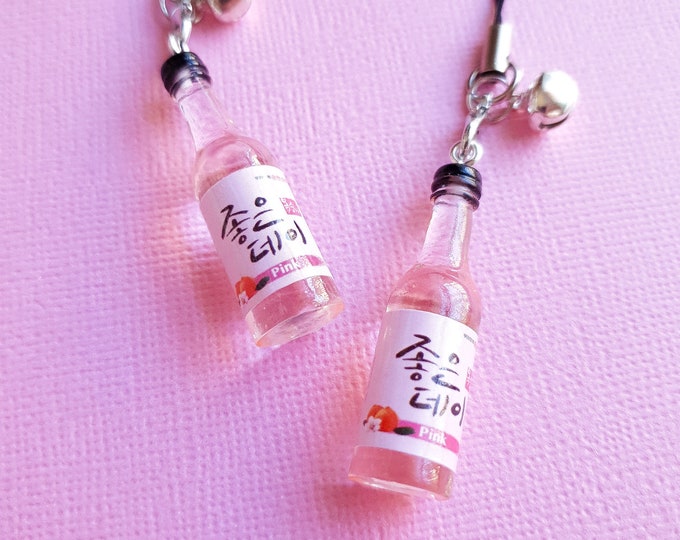 Cute Kawaii Pink Strawberry Soju Korea Alcohol Drink Mobile Phone ...