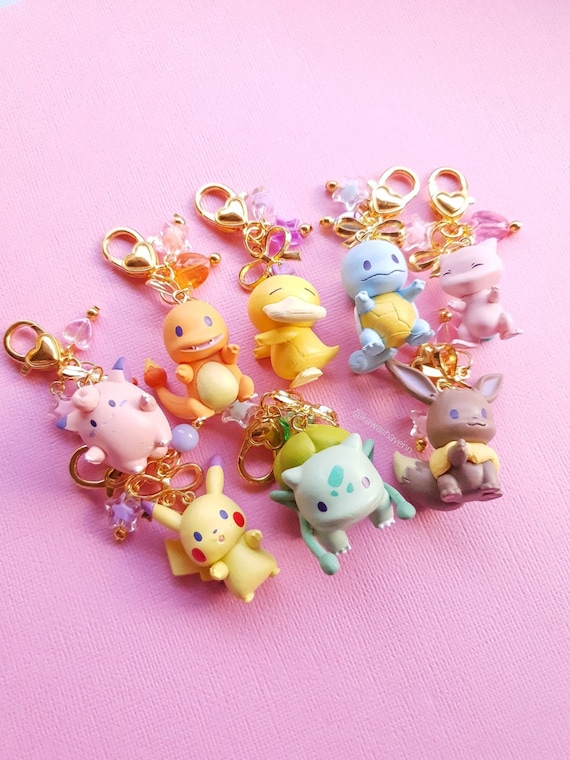 Cute Kawaii Mini Poke Gen 1 Phone Bag Purse Keyring Keychain - Etsy ...