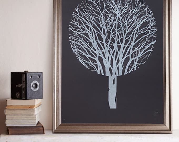 Circle Screenprint on Paper, Framed - Etsy