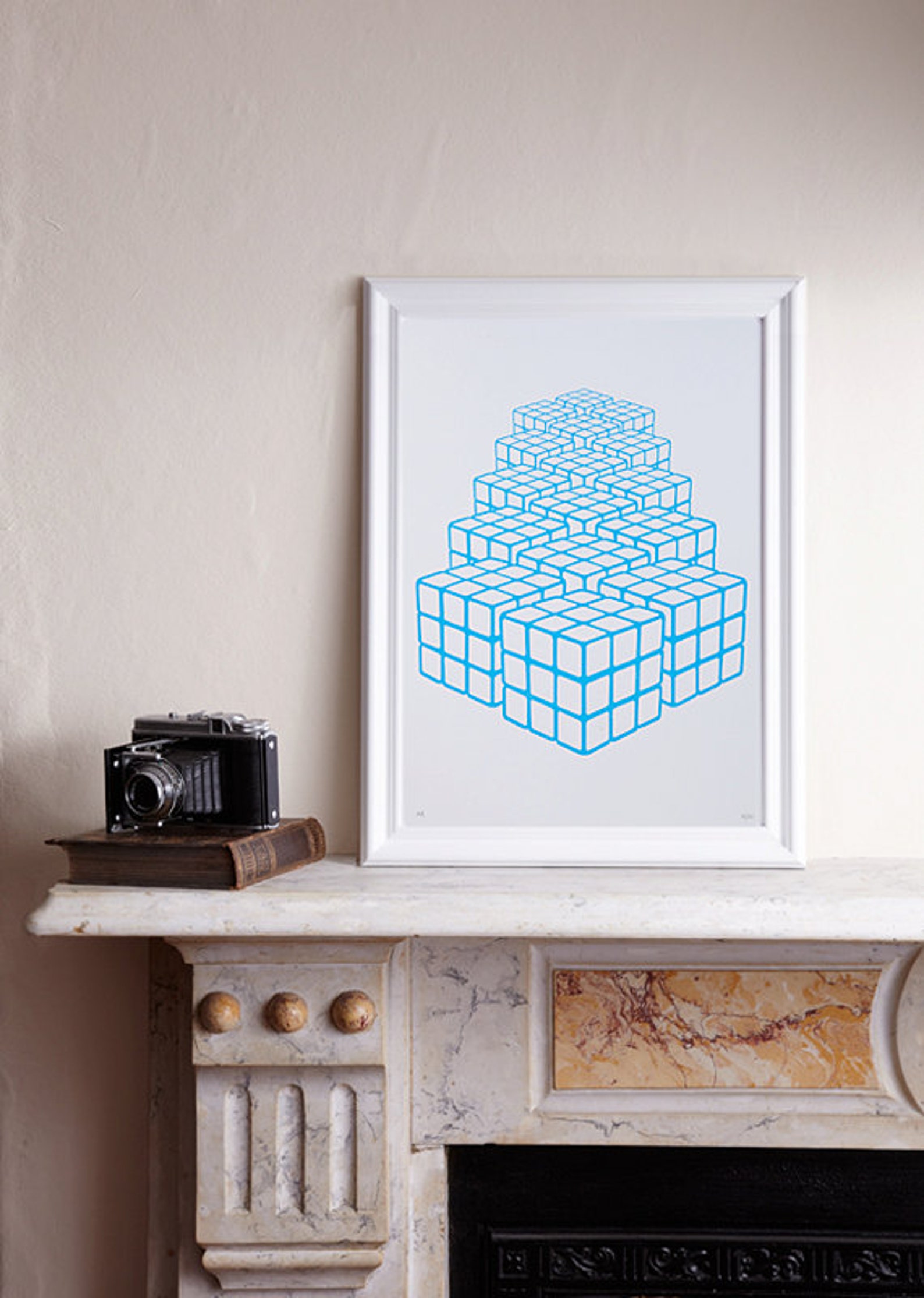 Rubix Returns Screenprint/ Rubix Cube Screenprint, Retro Screenprint ...