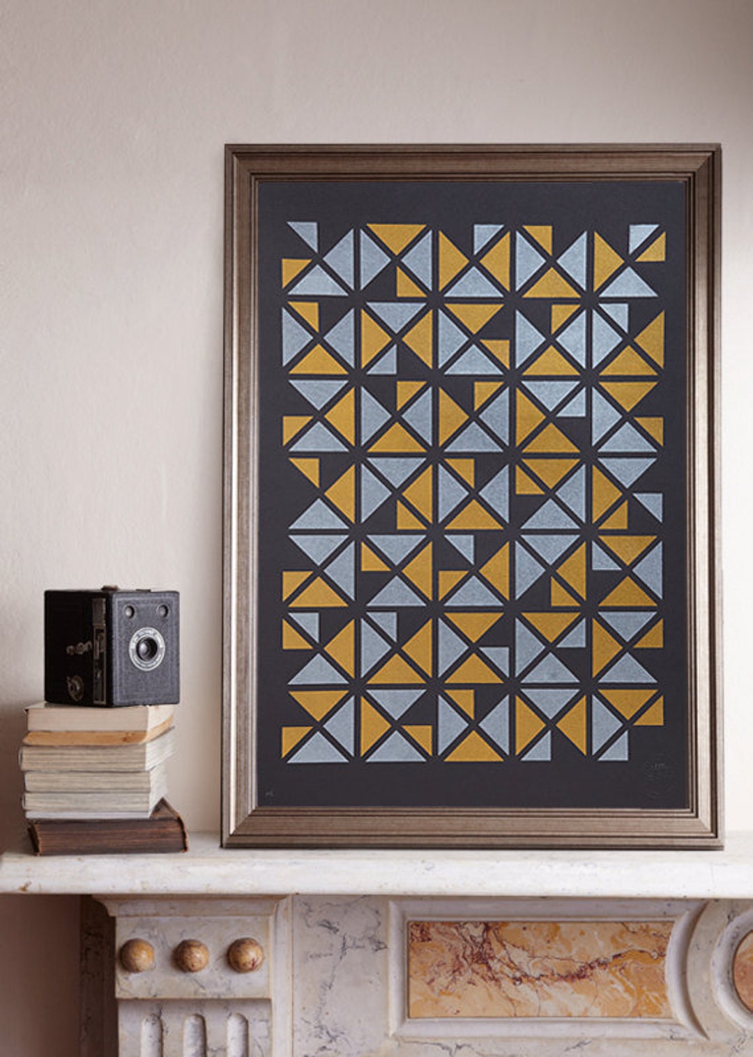 Triangular A2 Screenprint / Triangle Screenprint, Graphic Shapes ...