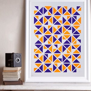Triangular A2 Screenprint / Triangle Screenprint, Graphic Shapes ...