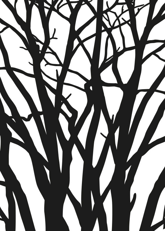 Urban Forest A3 Print / Tree Print, Tree Poster, Graphic Print, Graphic ...