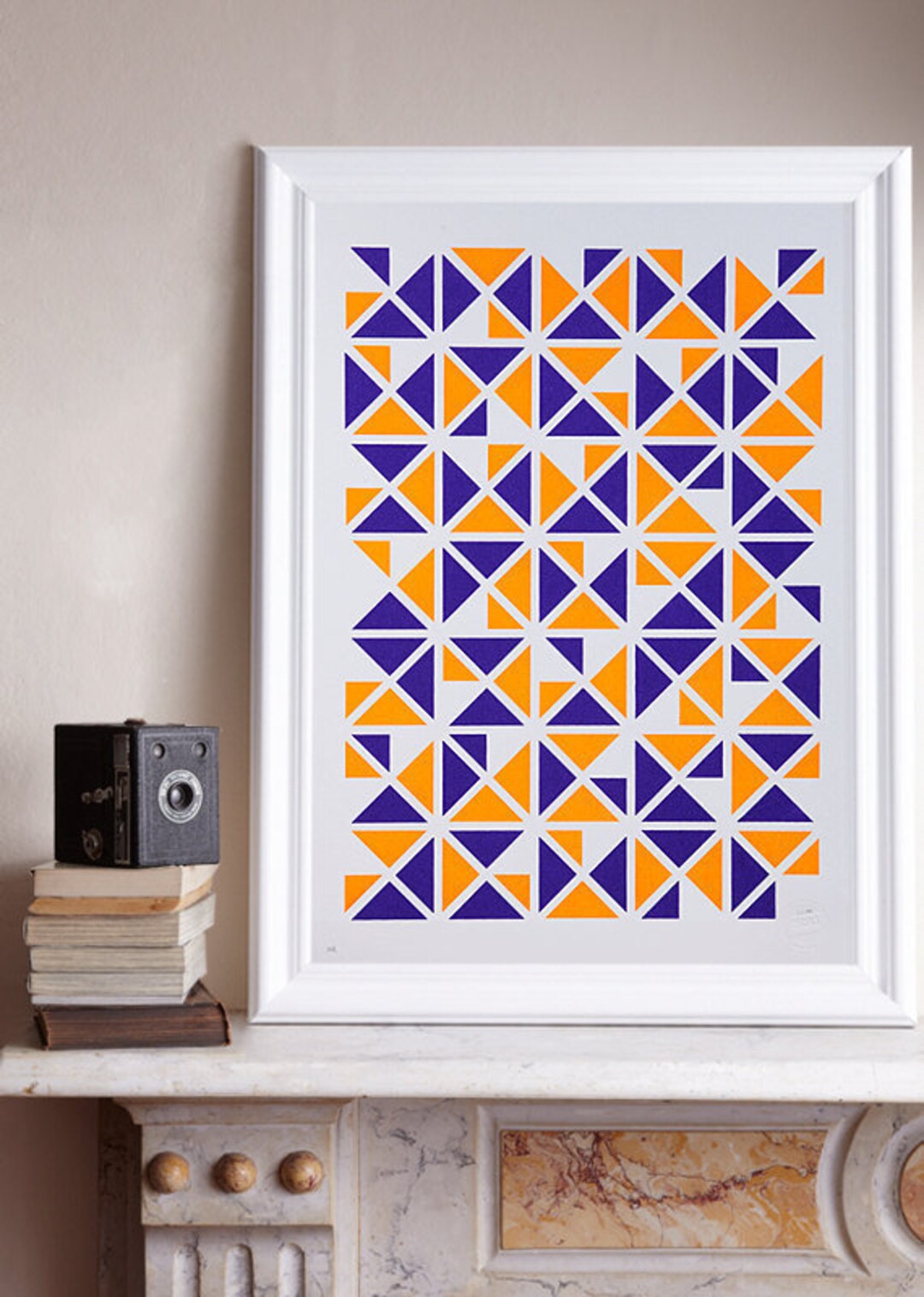 Triangular A2 Screenprint / Triangle Screenprint, Graphic Shapes ...