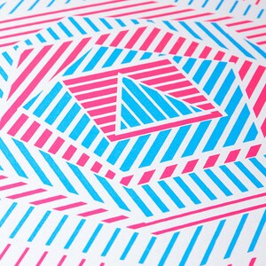 Geometric Screenprint / Geometric Poster, Graphic Shapes, Funky ...