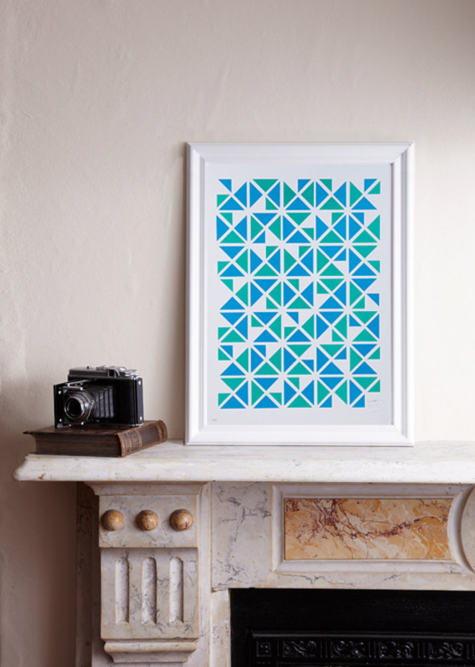 Triangular A3 Screenprint / Triangle Screenprint, Graphic Shapes ...