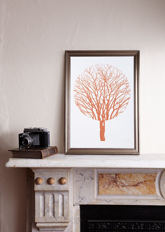 Urban Forest A3 Screen Print / Tree Screen Print Tree Poster - Etsy