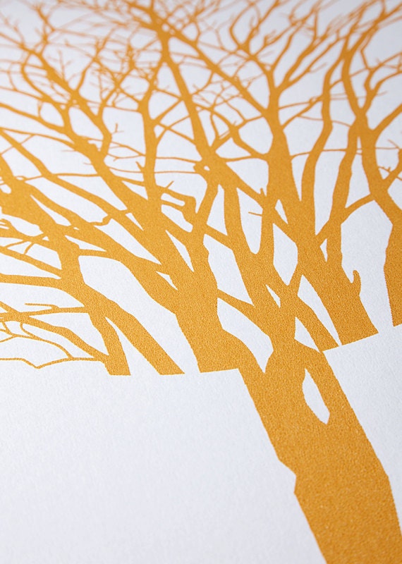 Urban Forest A2 Screenprint / Tree Screenprint, Tree Poster, Graphic ...