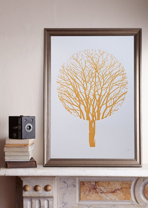 Urban Forest A2 Screenprint / Tree Screenprint, Tree Poster, Graphic ...