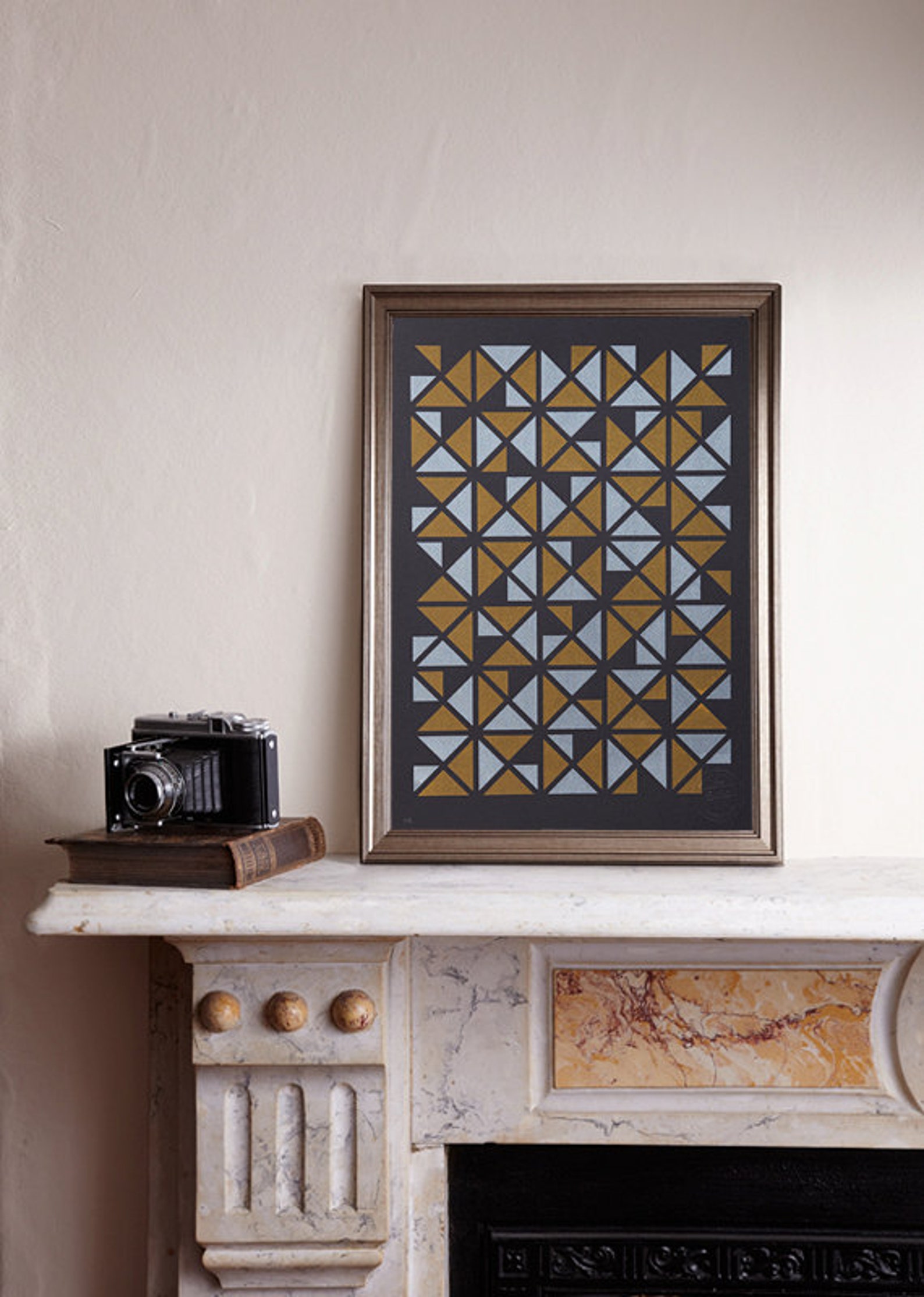 Triangular A3 Screenprint / Triangle Screenprint, Graphic Shapes ...