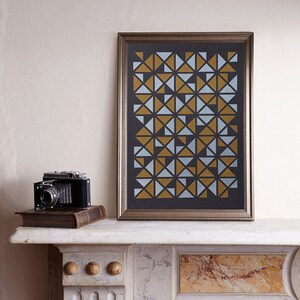 Triangular A3 Screenprint / Triangle Screenprint, Graphic Shapes ...