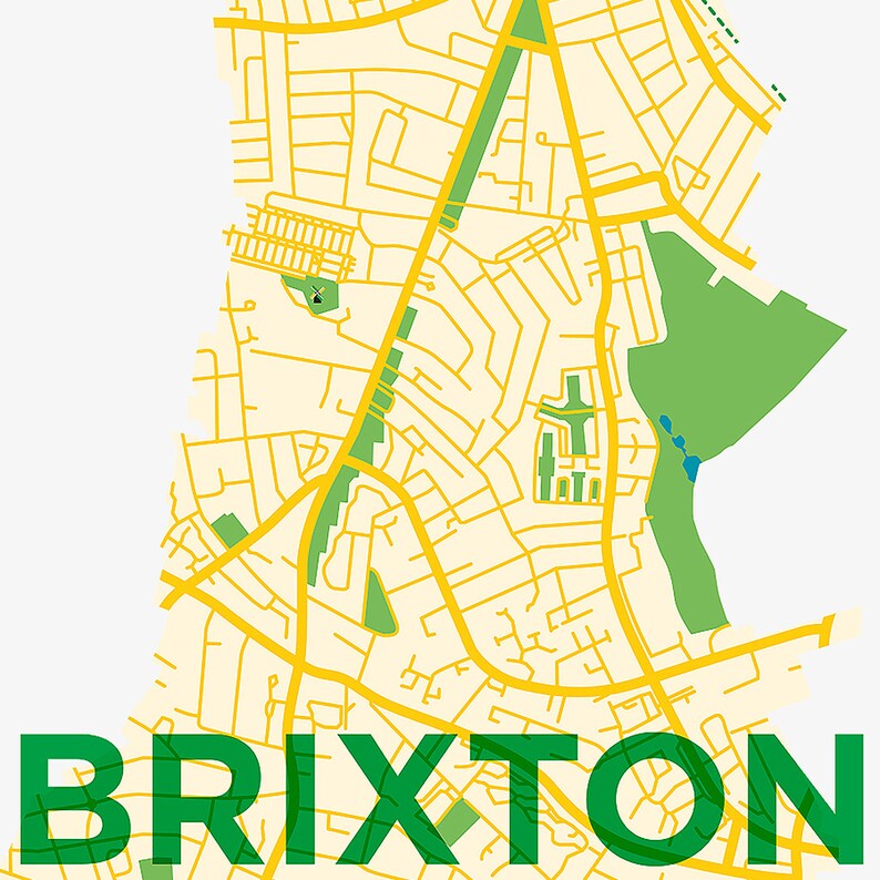 SW2 Brixton A3 Print London Postcode Postcode Print South - Etsy