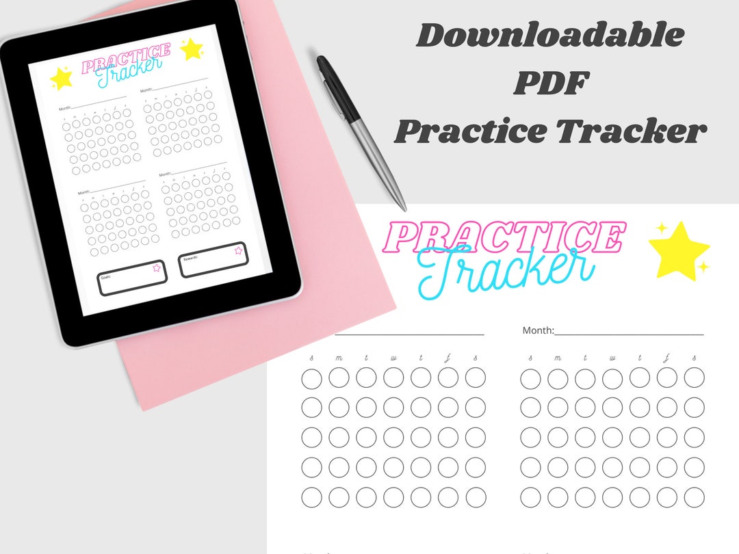 Practice Tracker Printable PDF for Dance, Dance Logbook, Dance Journal ...