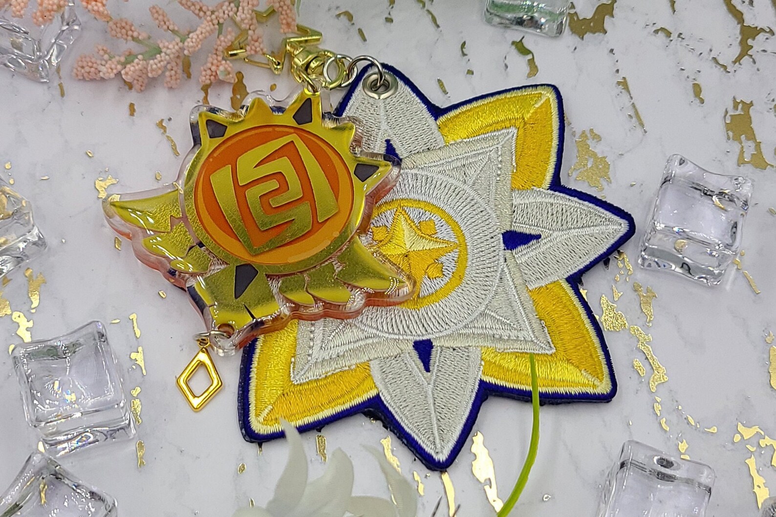 Albedo Geo Vision Keychain Set Zhongli Genshin Impact Aether - Etsy