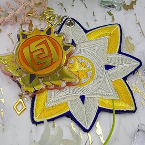 Albedo Geo Vision Keychain Set Zhongli Genshin Impact Aether - Etsy