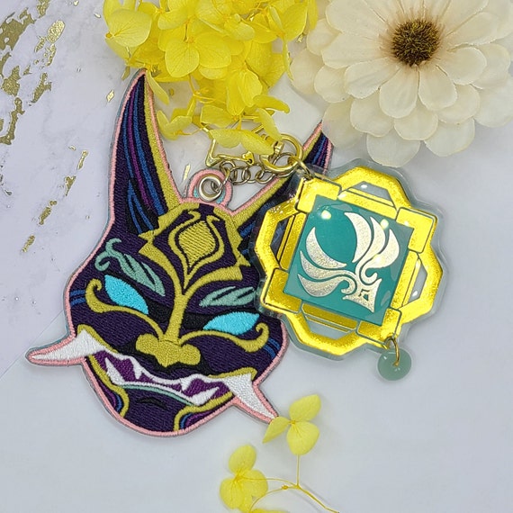 Xiao Vision Keychain Set Anemo Genshin Impact Venti Kazuha | Etsy