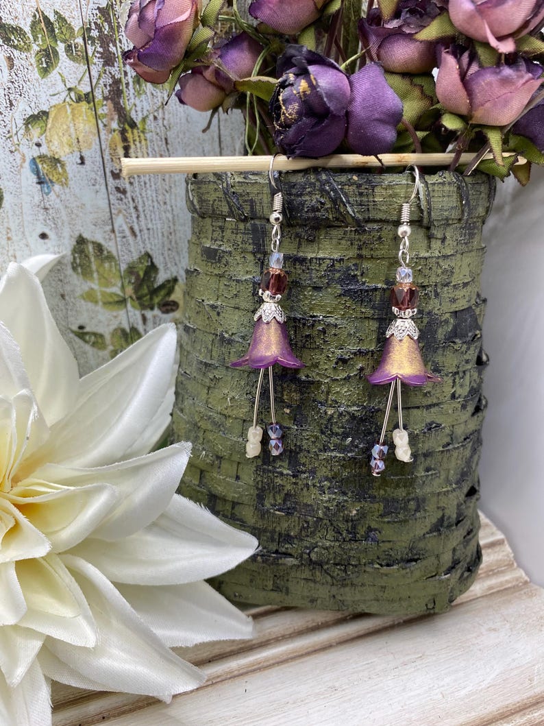 Dainty Fairy Flower Drop Earrings,vintage Style Coquette Girl Jewelry ...