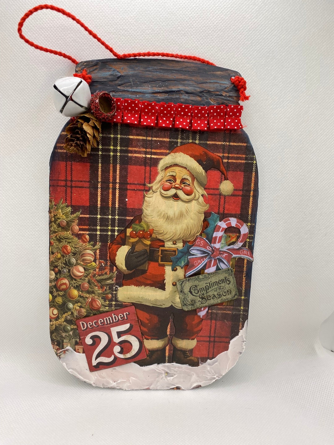 Santa Wall Hanging, Farmhouse Christmas Decor, Santa Wall Sign ...