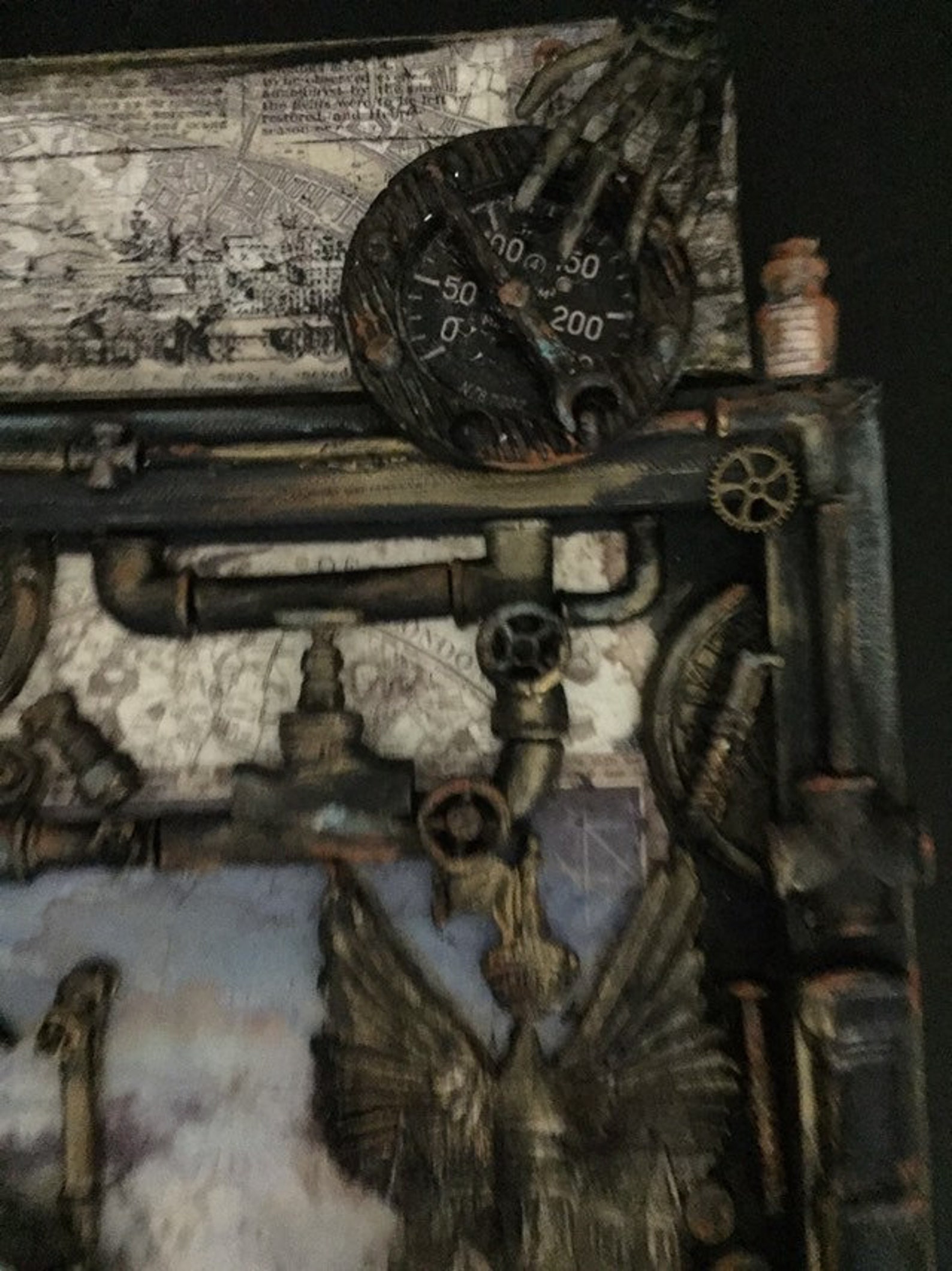 Steampunk Mixed Media Artmixed Media Art Collage Canvas - Etsy