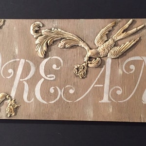 Shabby Chic Wall Art, Farmhouse Decor, Wall Hanging,mixed Media Art ...