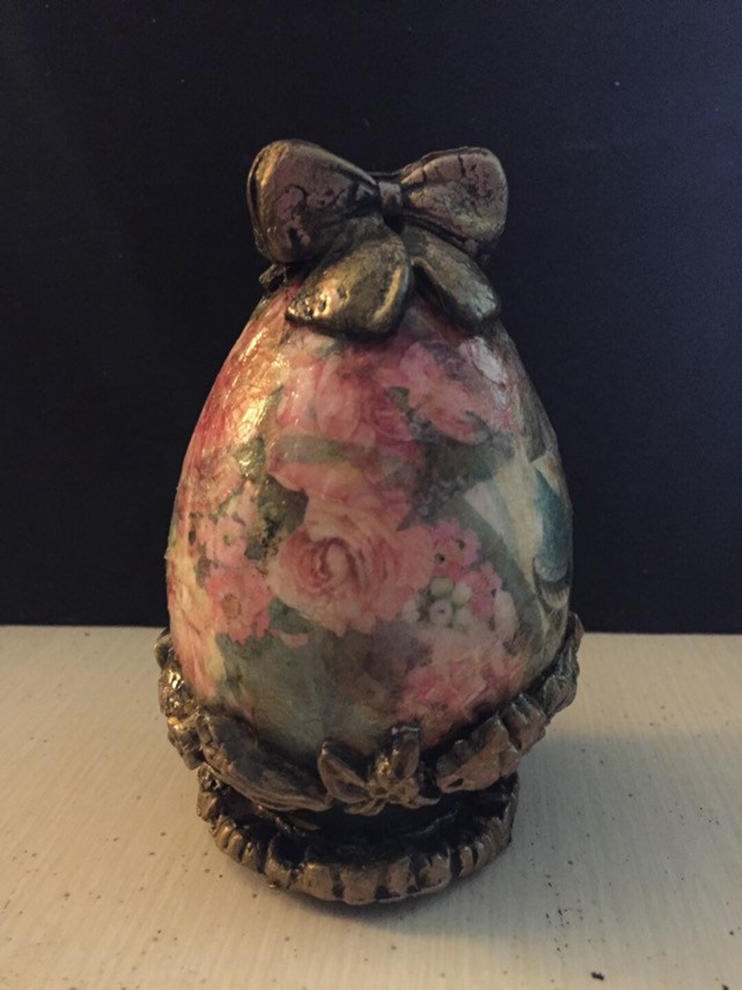 Handmade Vintage Style Victorian Egg, Embellished Elegant Egg, Shabby ...