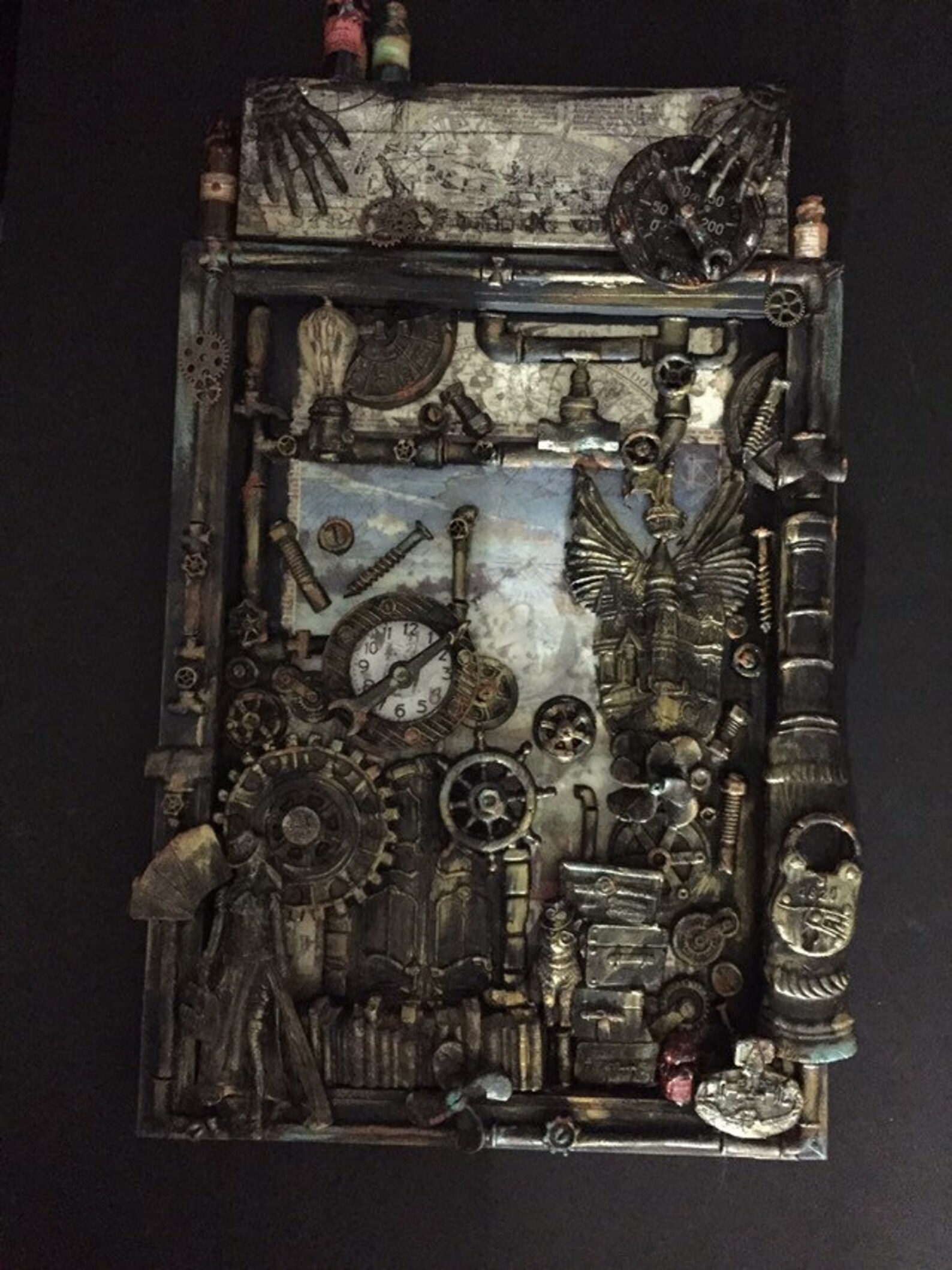 Steampunk Mixed Media Artmixed Media Art Collage Canvas - Etsy