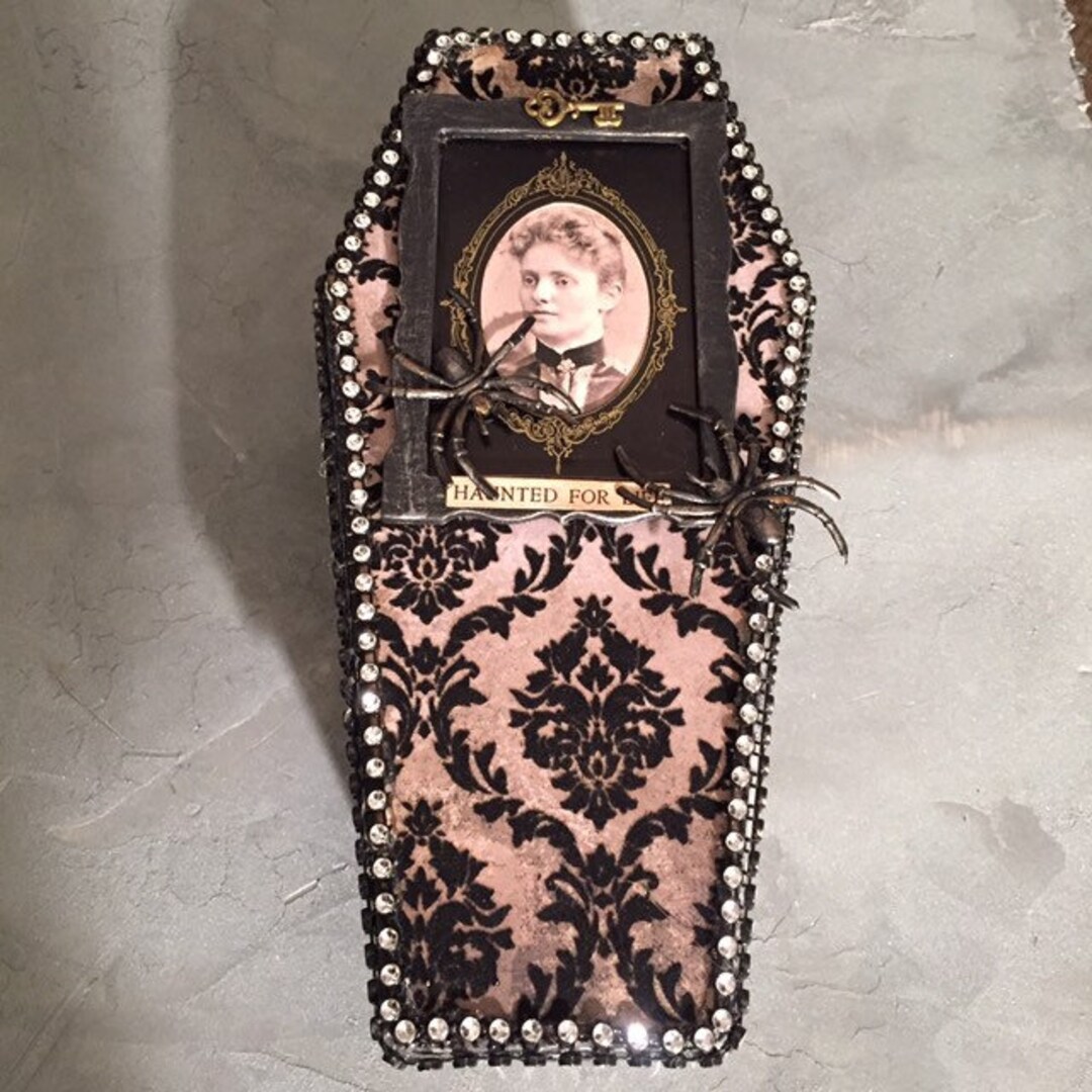 Mini Coffin, Mini Diorama, Mixed Media Art, Gothic Decor, Steampunk ...