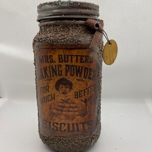 Set of Four Primitive Mason Storage Jars, Grungy Farmhouse Mason Jars ...