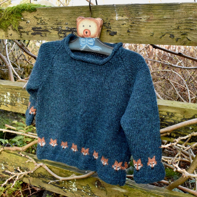 Child's Foxy Jumper Knitting Pattern - Etsy