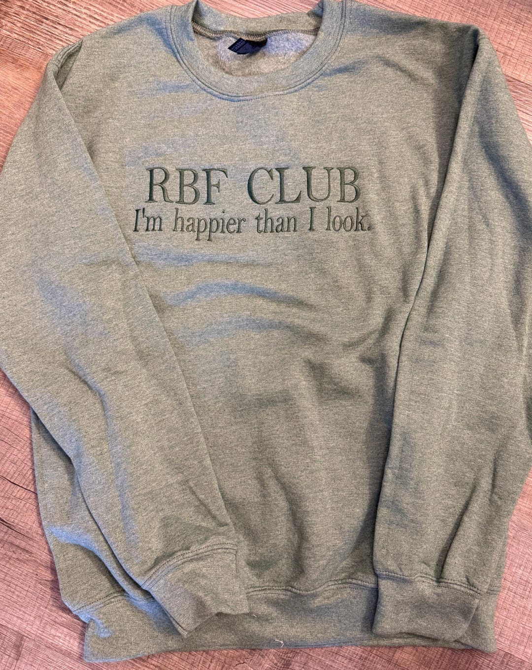 RBF Club Sweatshirt - Funny Sarcastic Cozy Crewneck Tonal Design - Etsy