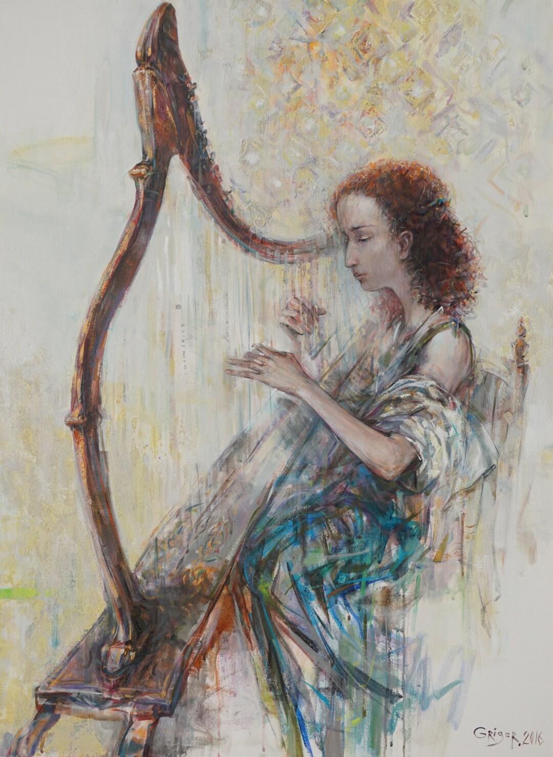 Original Acrylic Painting, Abstract, Figurative, Music, "forgotten ...