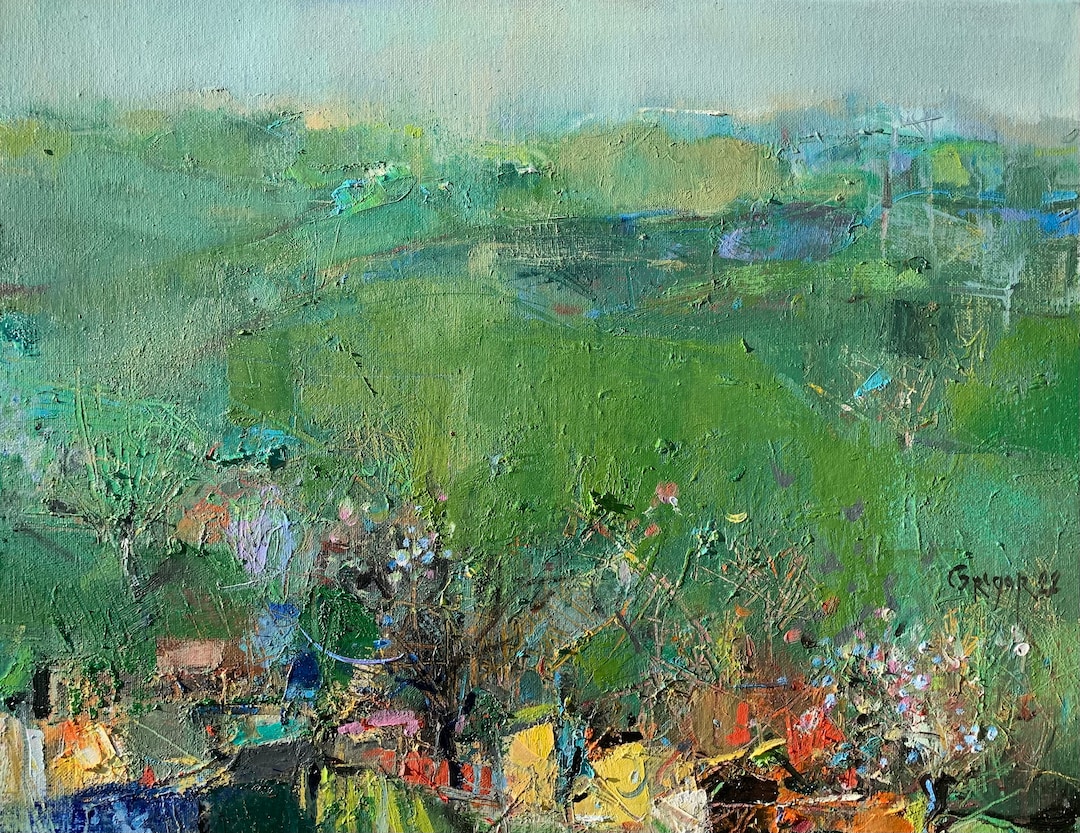 Original Oil Painting, Abstract, Landscape, Expressionism, "montana ...