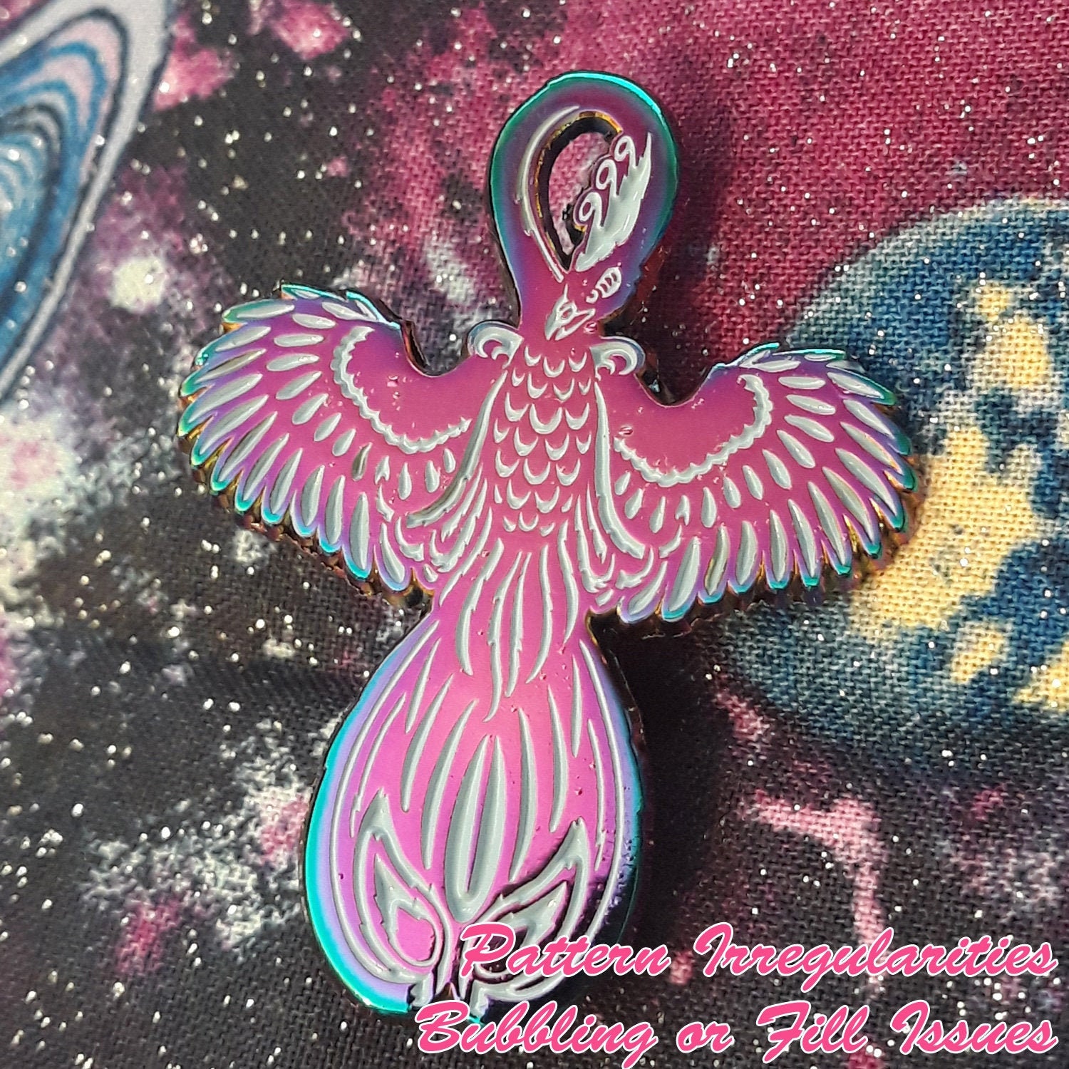 Ankh Phoenix Enamel Lapel Pin - Rainbow, Copper, Gold & Silver Plated ...