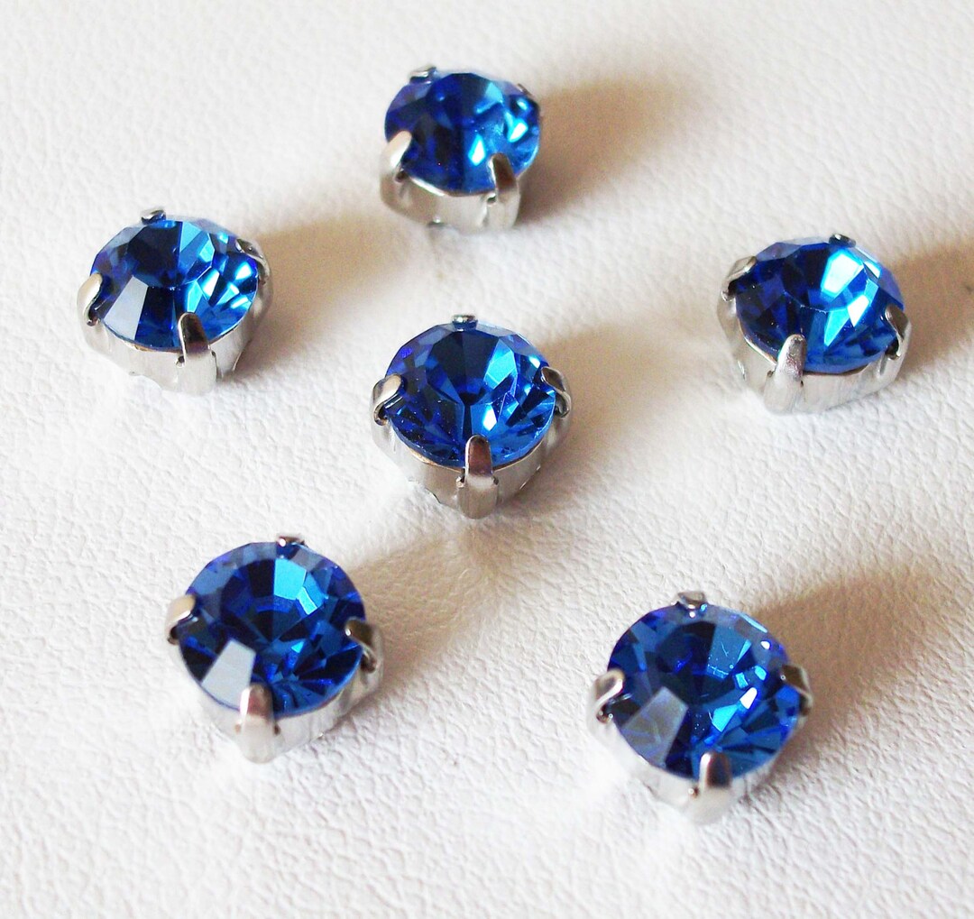 6mm Sapphire Chaton Montees, Set of 6, September Birthstone, 1028, Sew ...