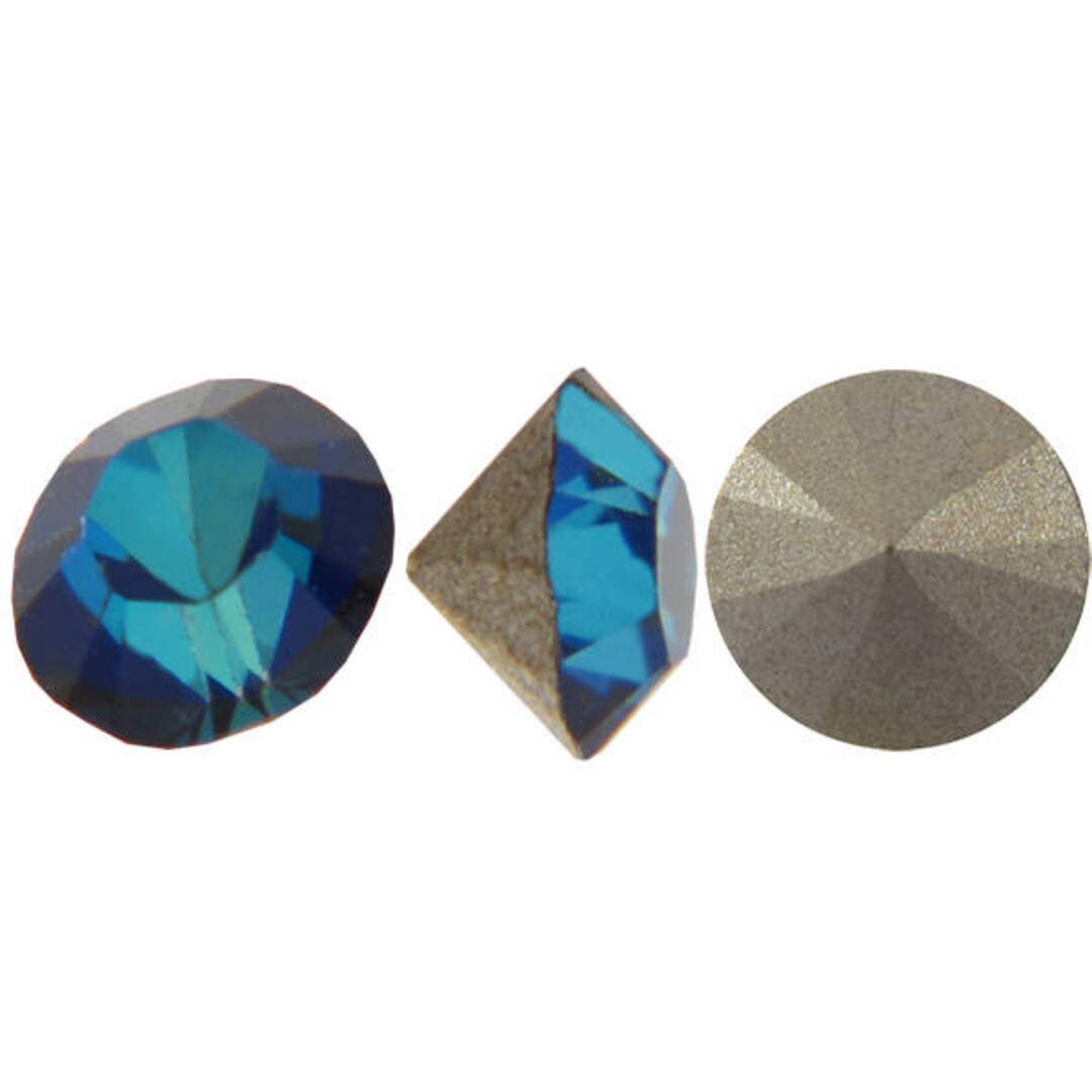 Set of 6 Pieces Bermuda Blue 6mm Round Stones Chaton - Etsy