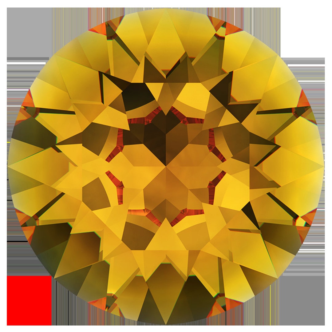 6mm Sunflower Chaton Montees, Set of 6, 1028, Sew on Rhinestones, SS29 ...